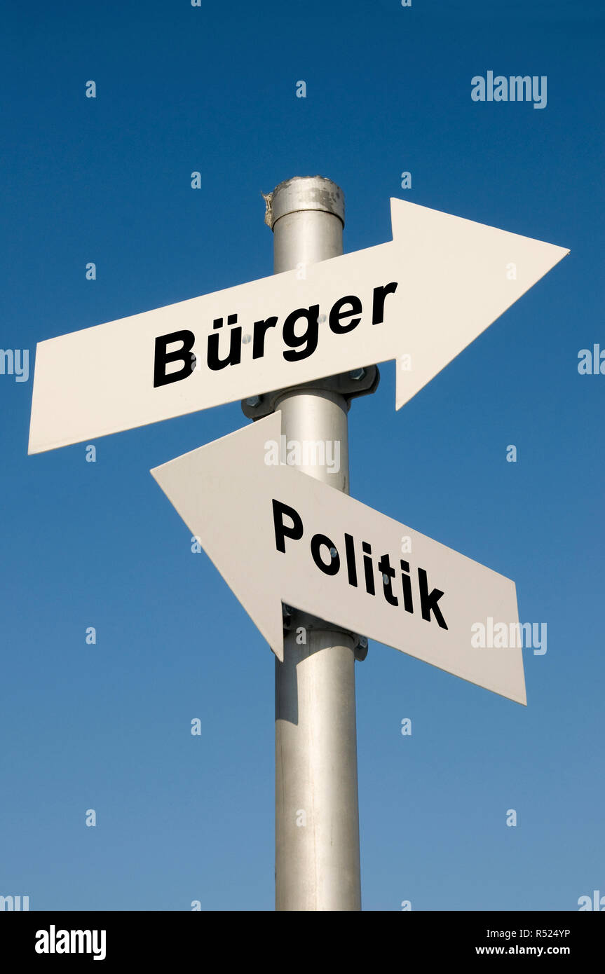 Politik und Bürger - Symbol Foto Stockfotografie - Alamy