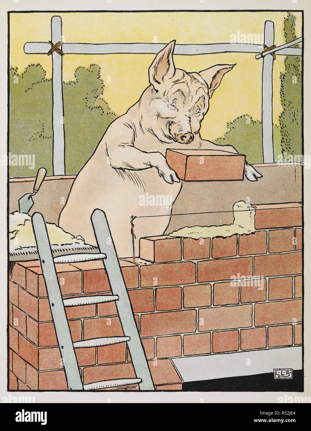 Ein Schwein, das Haus, indem sie Steine. Die Geschichte der Drei ...