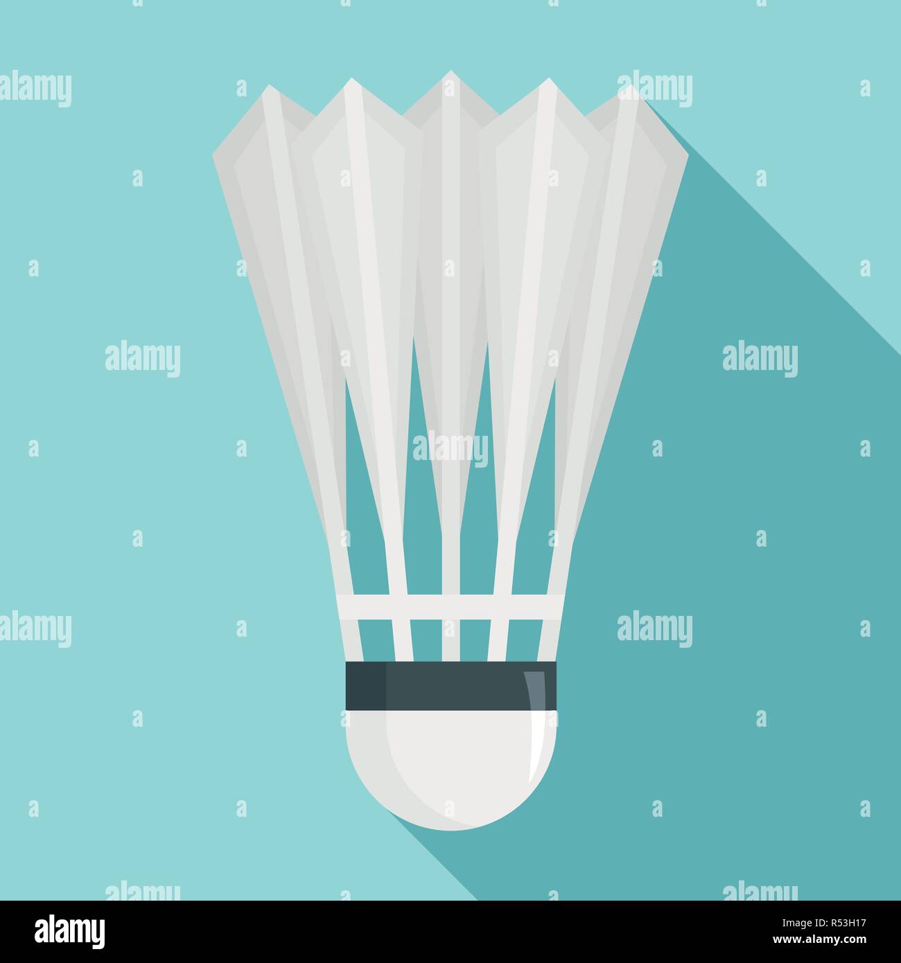 Badminton Federball Symbol. Flache Darstellung der Badminton Federball ...