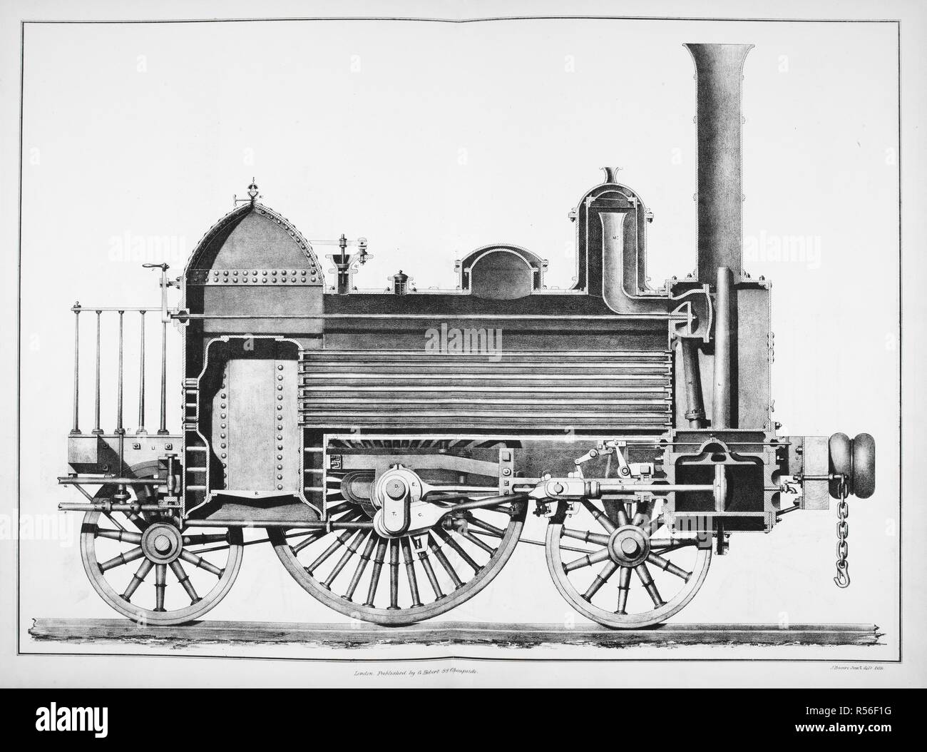 Dampflok seite Schwarzweiß-Stockfotos und -bilder - Alamy