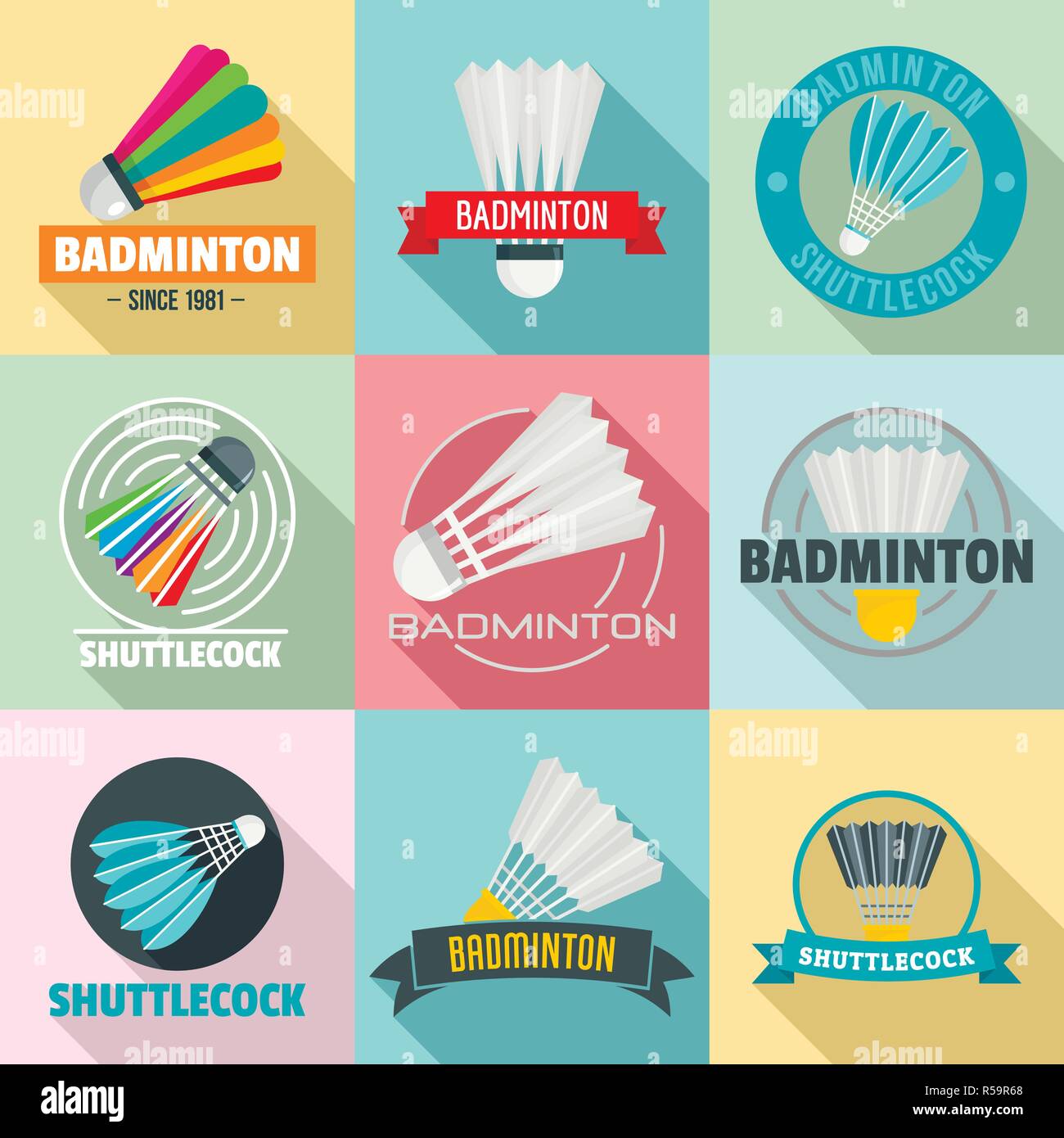 Badminton logo Stock-Vektorgrafiken kaufen - Alamy