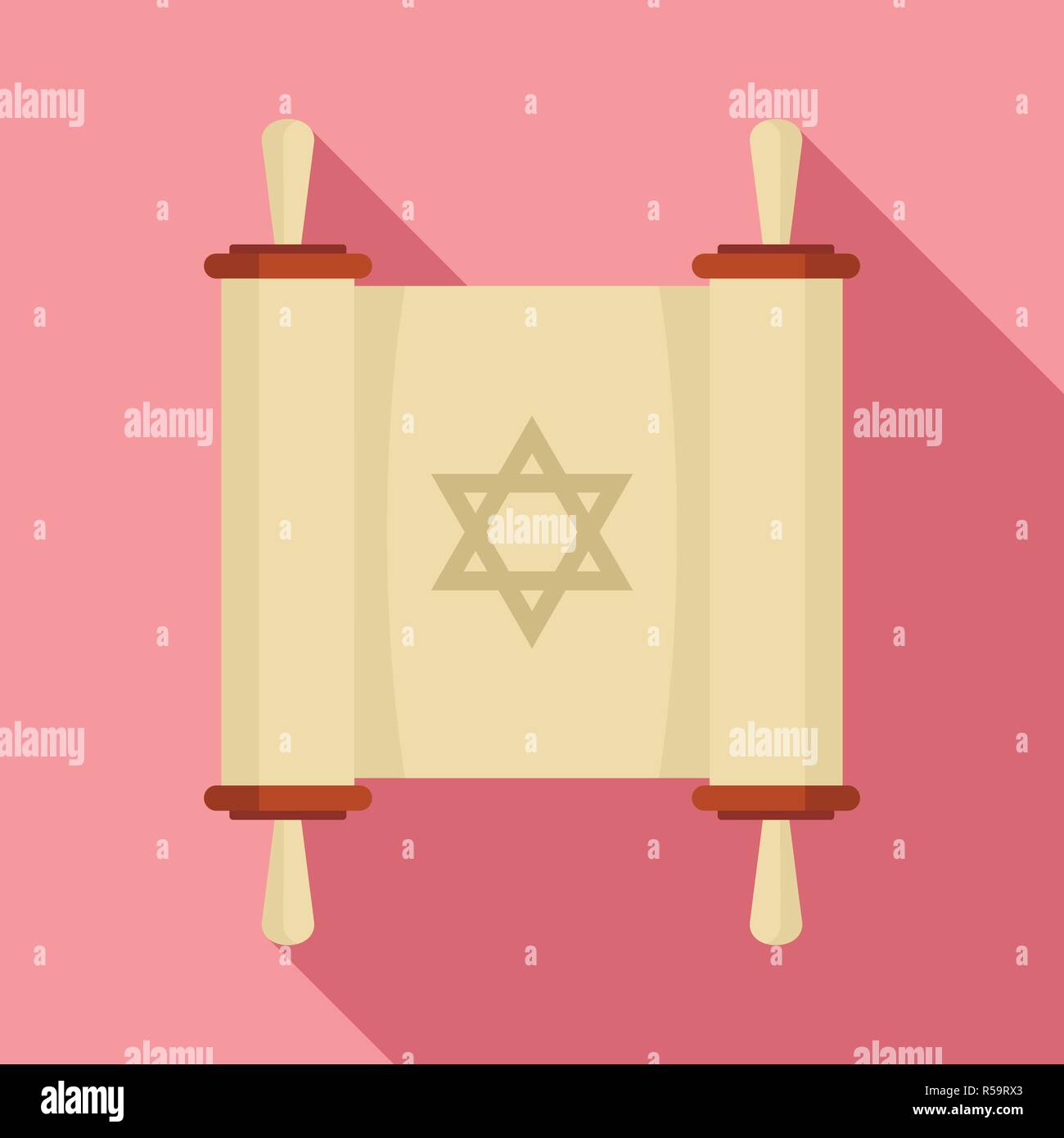 Tora papyrus Symbol. Flache Darstellung der Tora papyrus Vektor Symbol ...