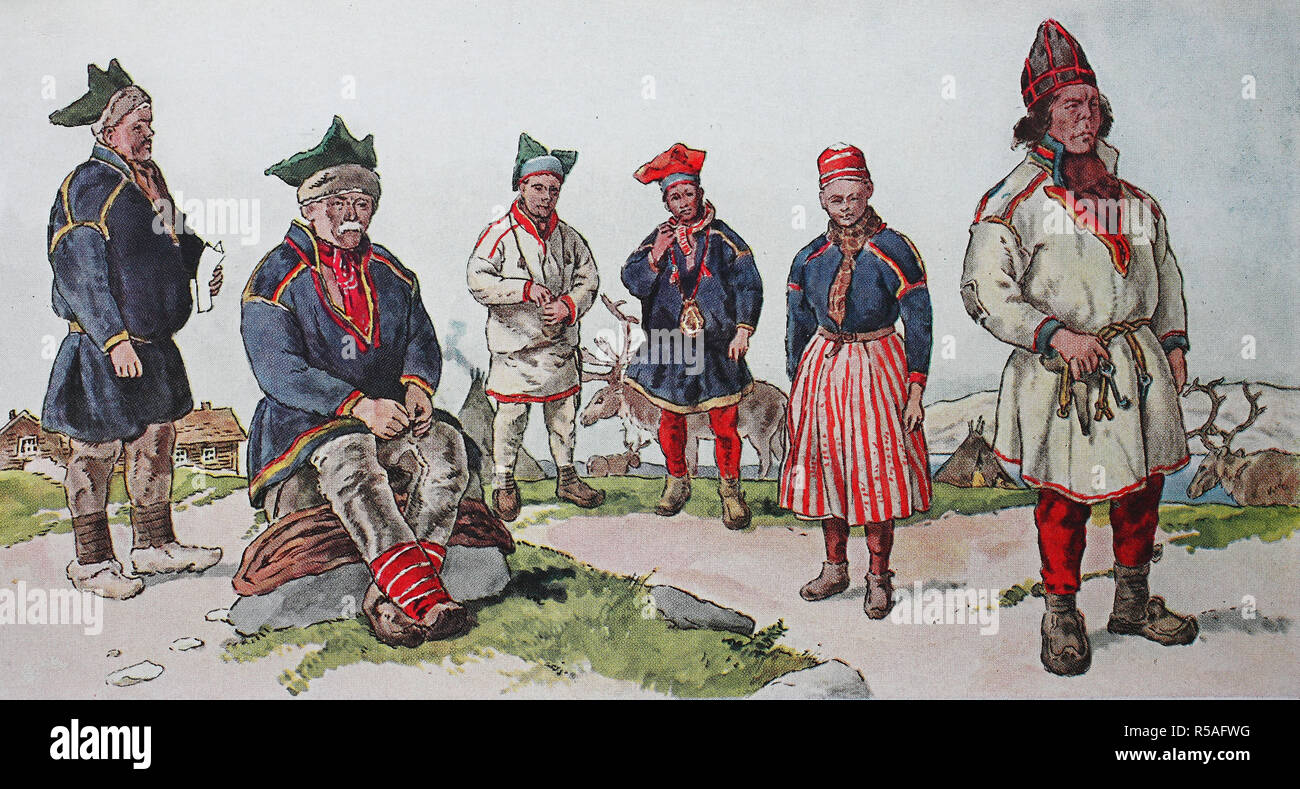 Menschen in traditionellen Kostümen, Mode, Kleidung, Kostüme der ...