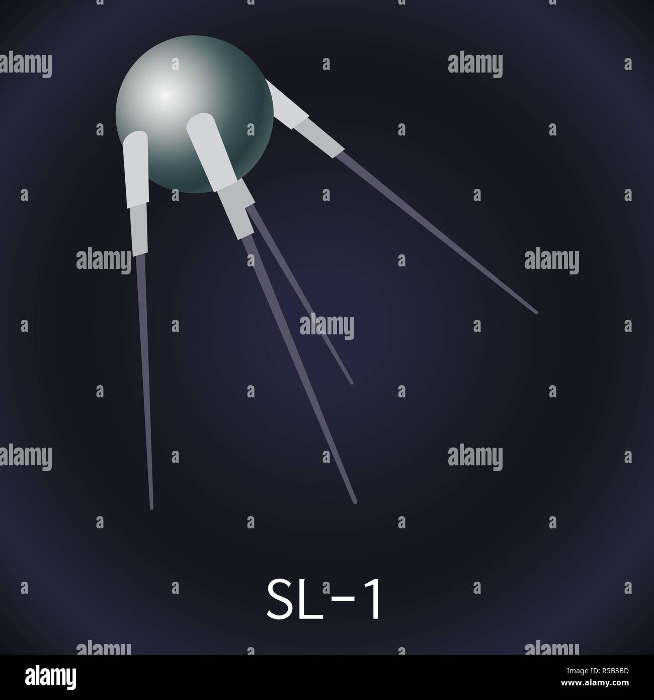 Platz Sat-Symbol. Cartoon von Raum Sat-Vektor Symbol für Web Design ...