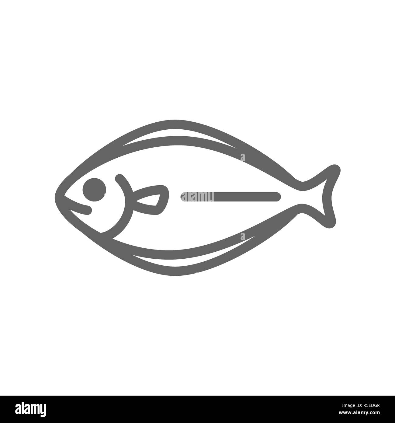 Einfache fisch Symbol Leitung. Symbol und Zeichen illustration Design ...