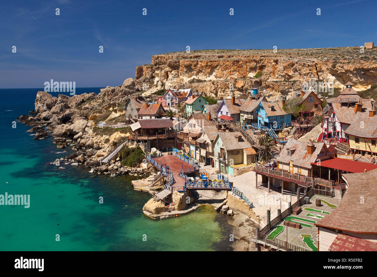 Malta, Malta Nordwest, Anchor Bay, Sweethaven Popeye Village, Family ...