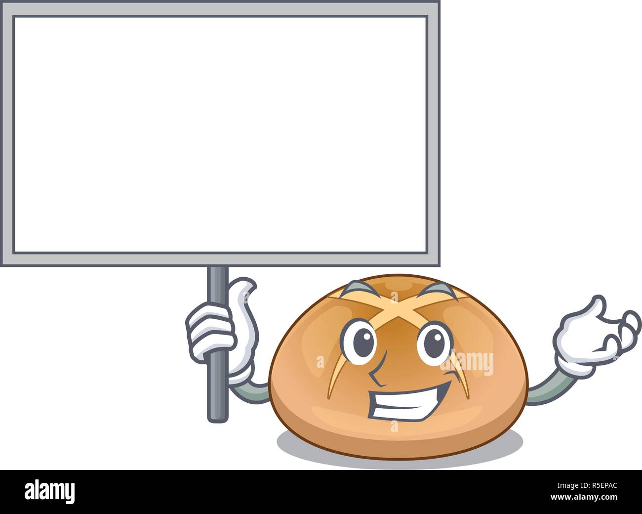 Bringen board Hot Cross Buns auf Schneiden cartoon Vector Illustration ...