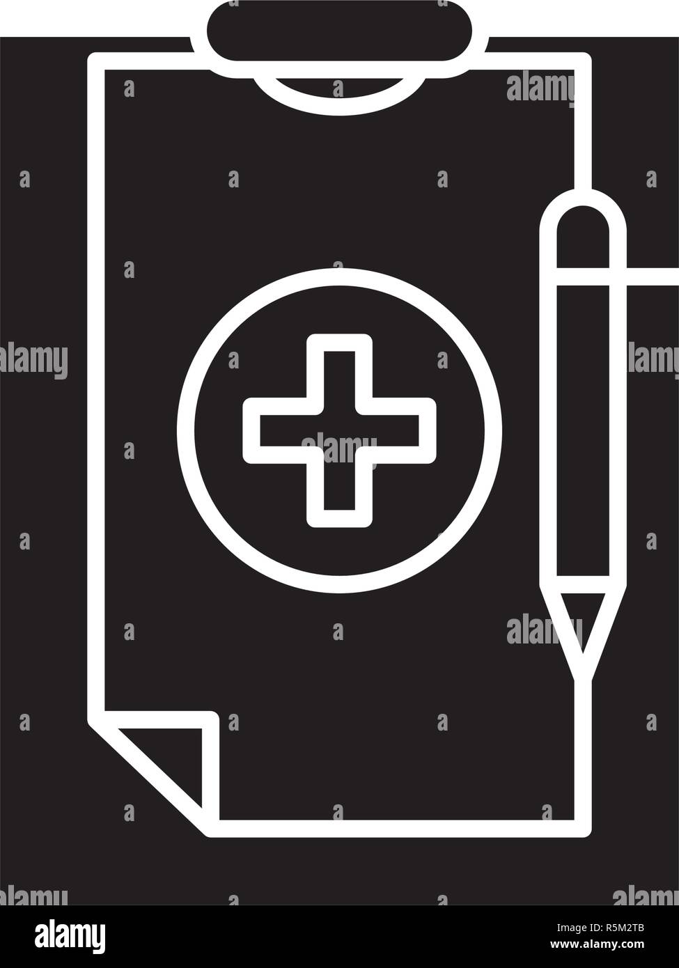 Medizinische Diagnose schwarze Symbol, Vektor Zeichen auf isolierten ... Medizinische Diagnose schwarze Symbol, Vektor Zeichen auf isolierten ...