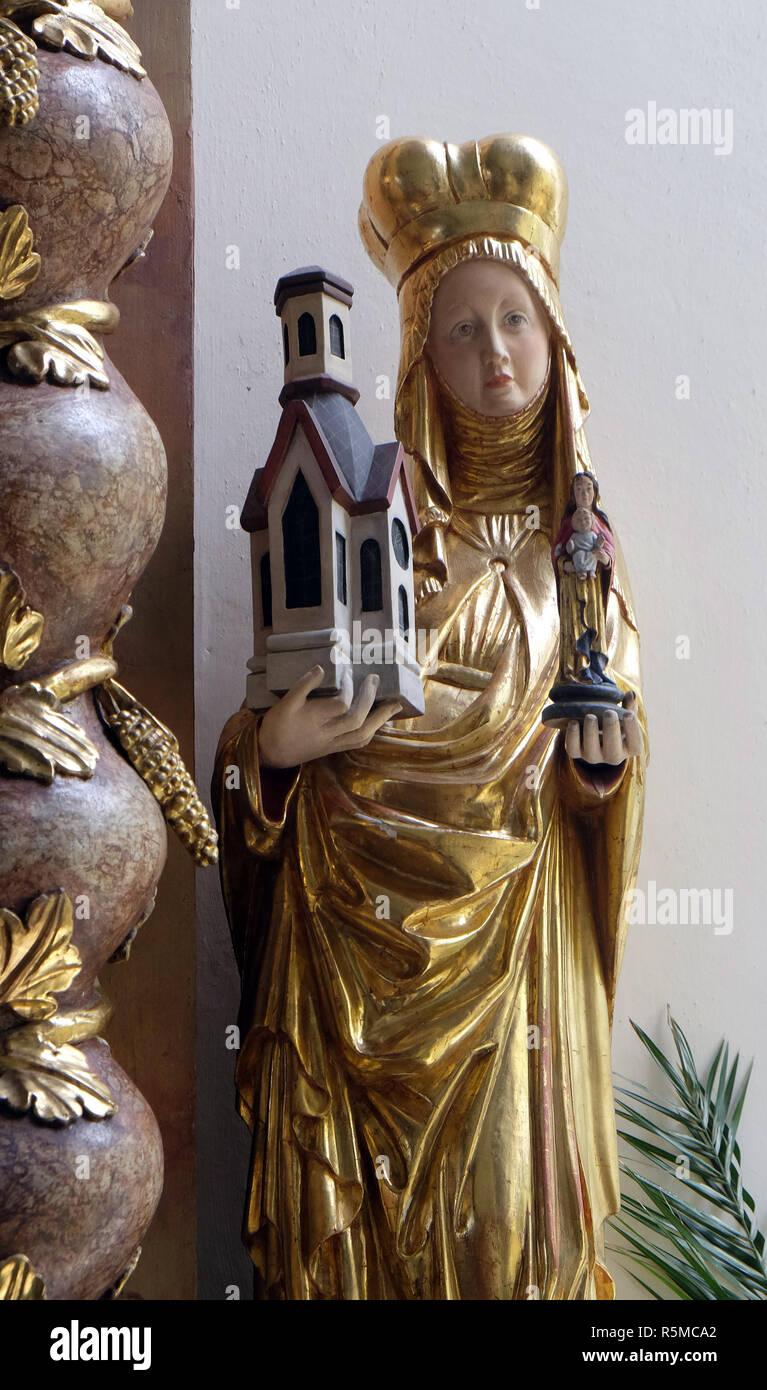 Der hl. Hedwig von Schlesien Statue auf die Heilige Familie altar in ... Der hl. Hedwig von Schlesien Statue auf die Heilige Familie altar in ...