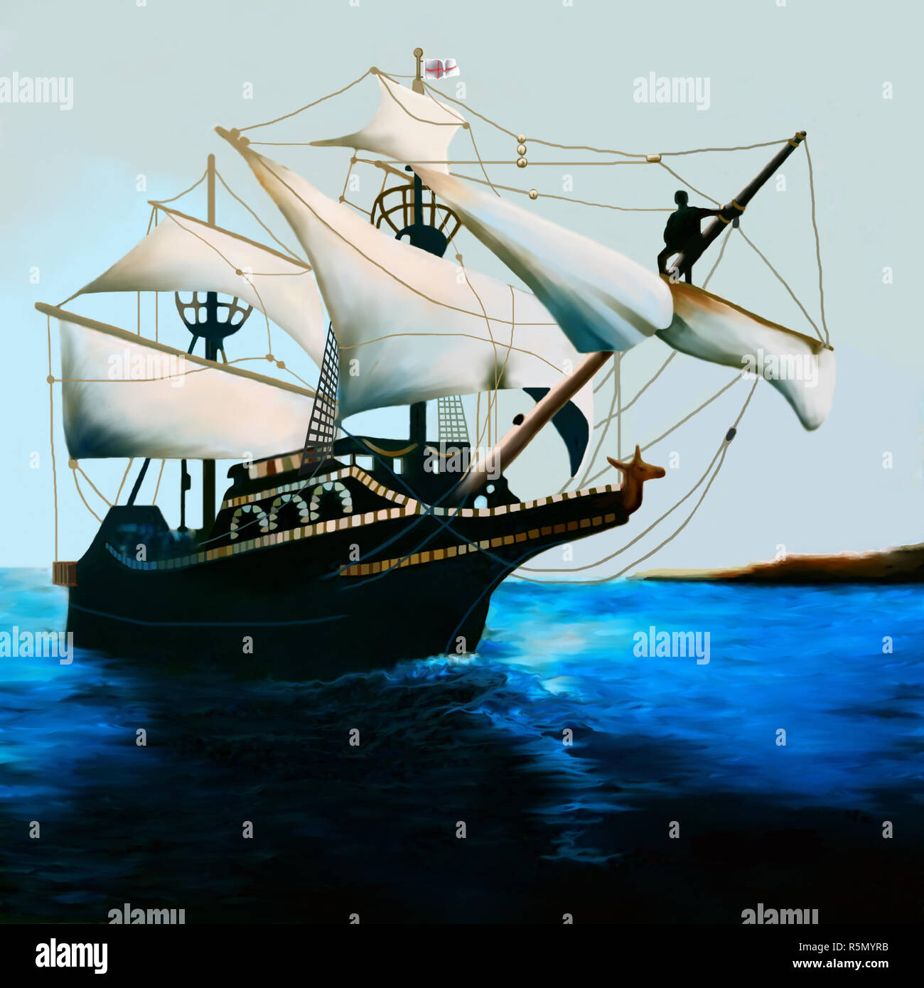 Golden hind illustration -Fotos und -Bildmaterial in hoher Auflösung ...
