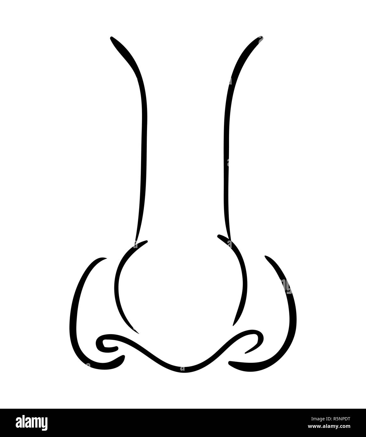 Cartoon Nase Vektor symbol Icon Design. Schöne Abbildung auf weißem ...