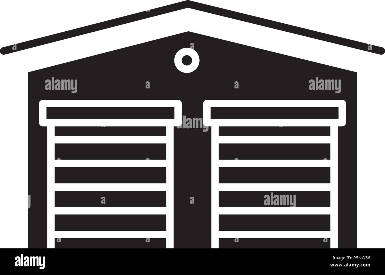 Lager schwarze Symbol, Vektor Zeichen auf isolierten Hintergrund. Lager ...