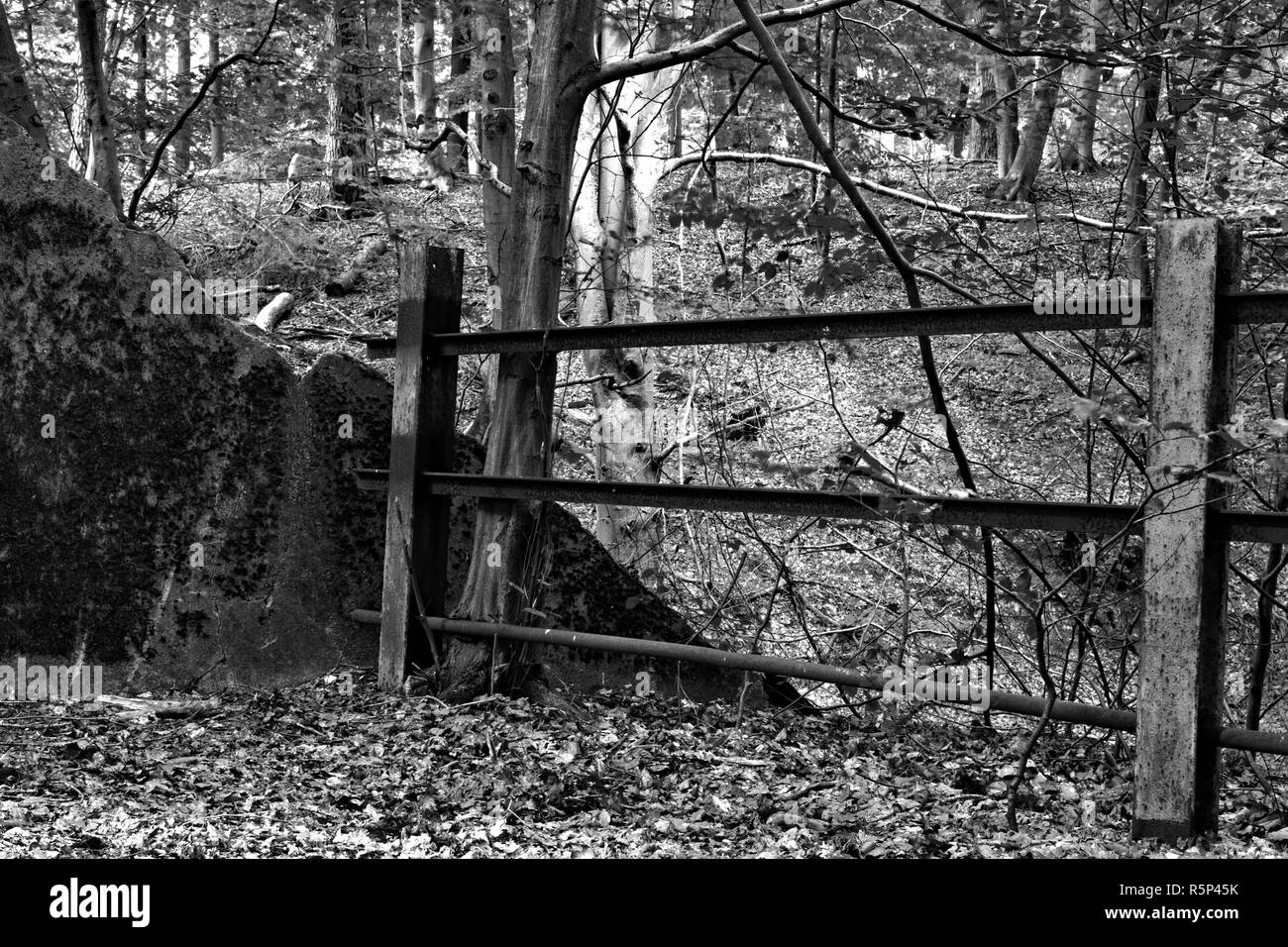 Zaun aus holz oder holzzaun Schwarzweiß-Stockfotos und -bilder - Seite ...