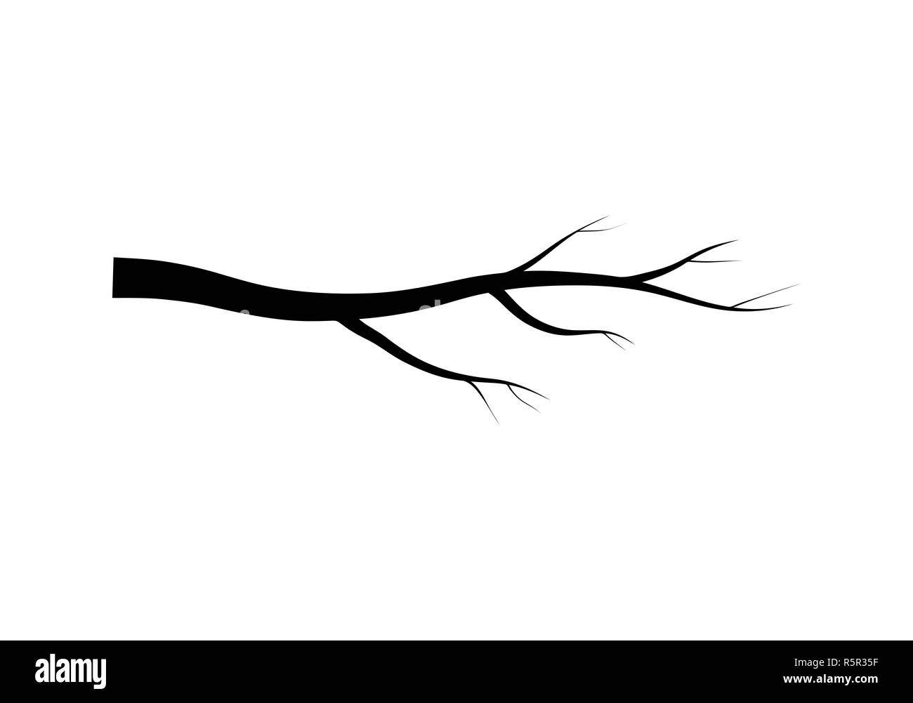 Kahlen ast Baum Silhouette Vektor symbol Icon Design. Schöne Abbildung ...