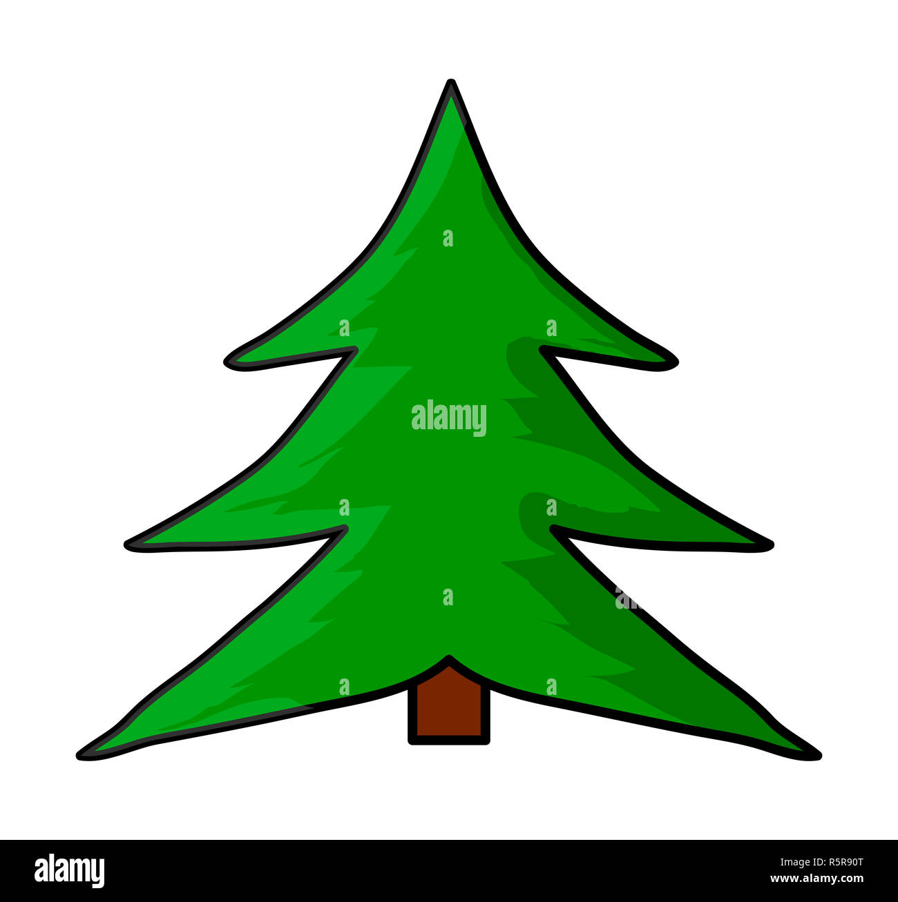 Weihnachtsbaum cartoon Vektor symbol Icon Design Stockfotografie - Alamy