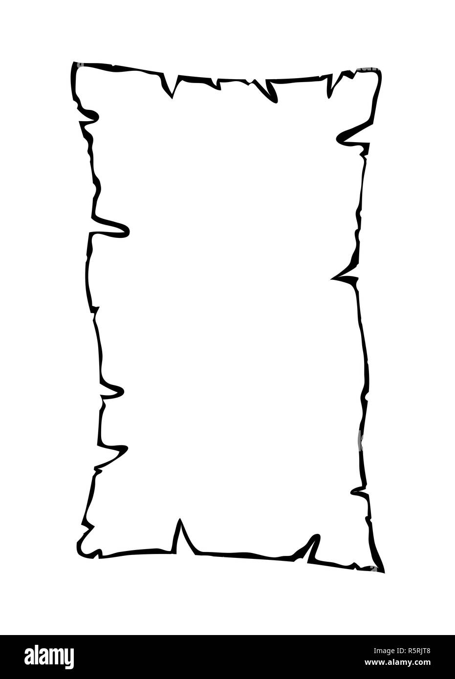 Altes Papier, Pergament Umrisse silhouette Vektor symbol Icon Design ...