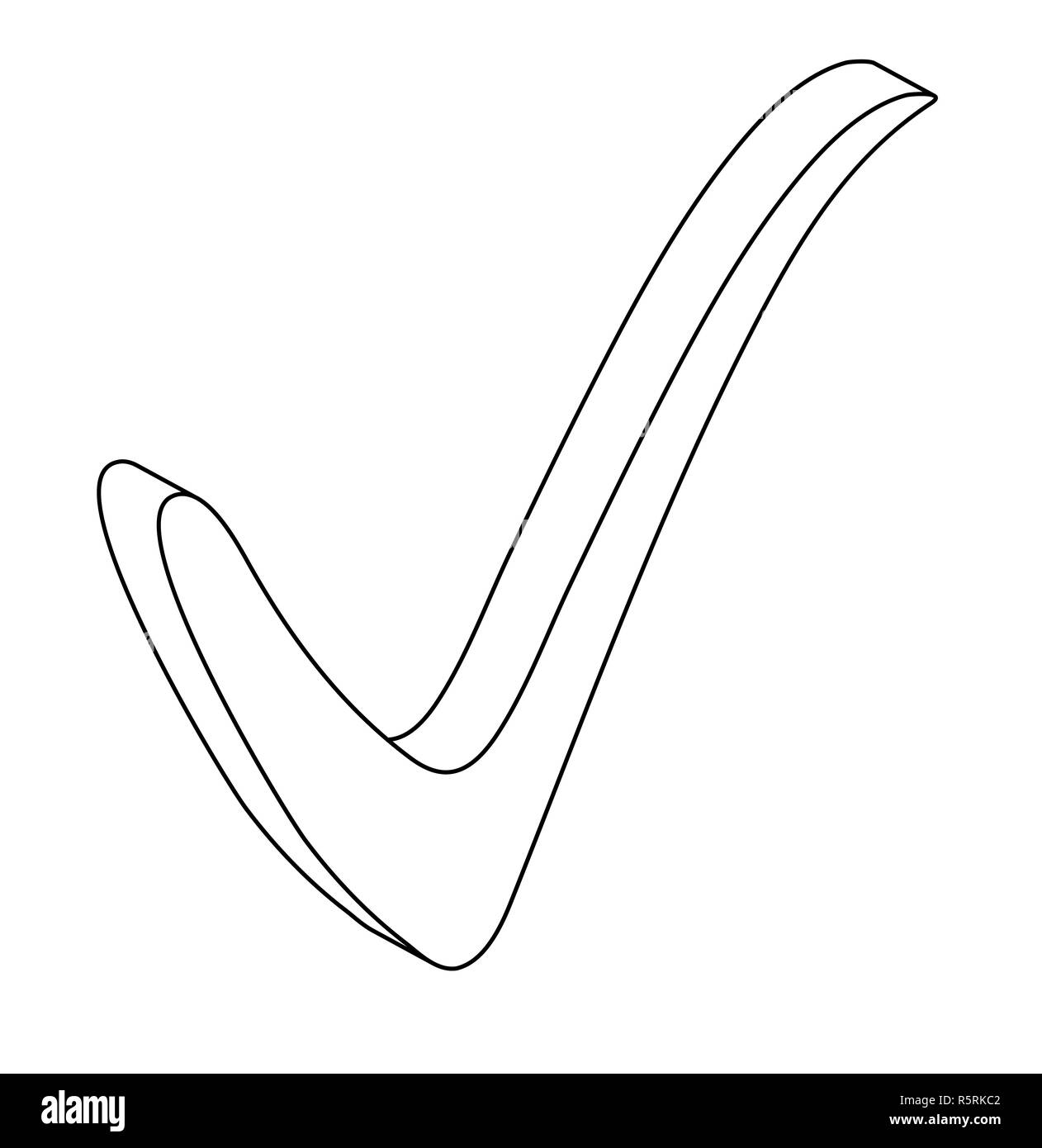 Häkchen, Häkchen Vektor symbol Icon Design Stockfotografie - Alamy