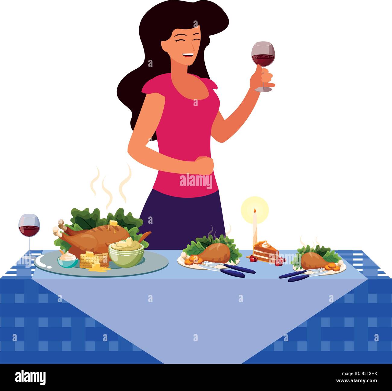 Abendessen Cartoon Stockfotos und -bilder Kaufen - Alamy