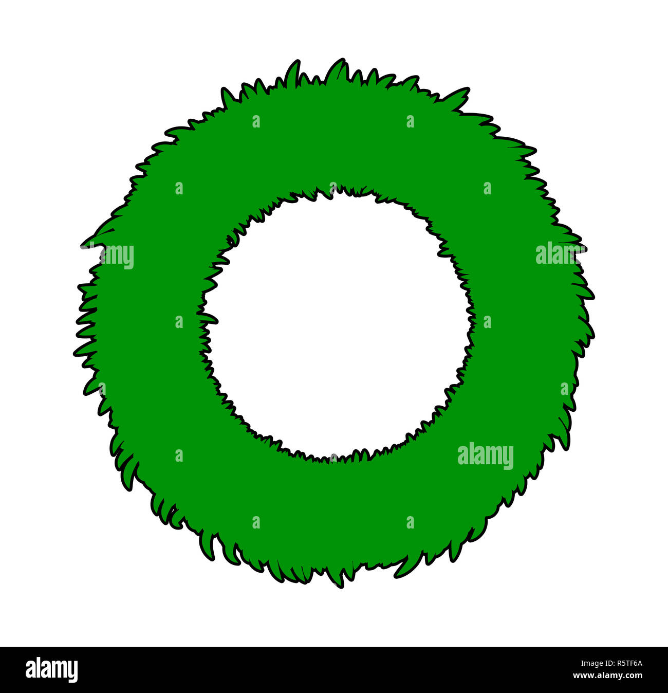Weihnachten Kranz vektor Symbol, Icon Design. Grüner Kreis Abbildung ...