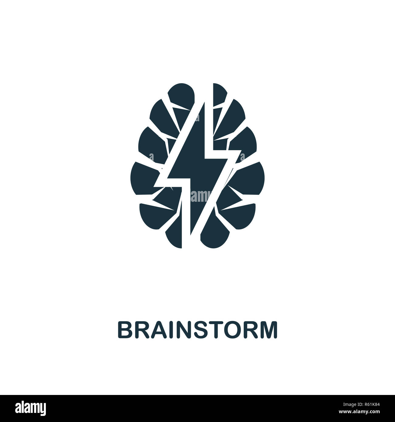 Brainstorming Symbol. Premium Design von Teamarbeit Sammlung. UX und UI ...