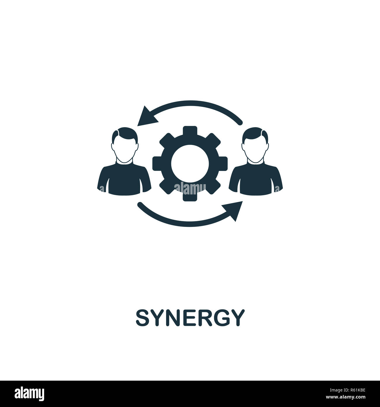 Synergy Symbol. Premium Design von Teamarbeit. UI und UX. Pixel Perfect ...