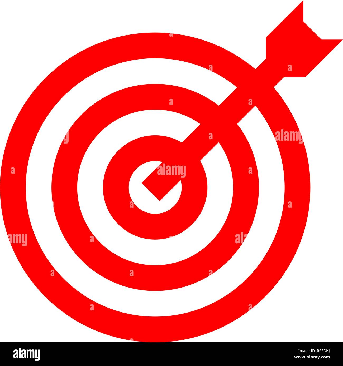 Ziel Zeichen - rot transparent mit Dart, isoliert - Vector Illustration ...