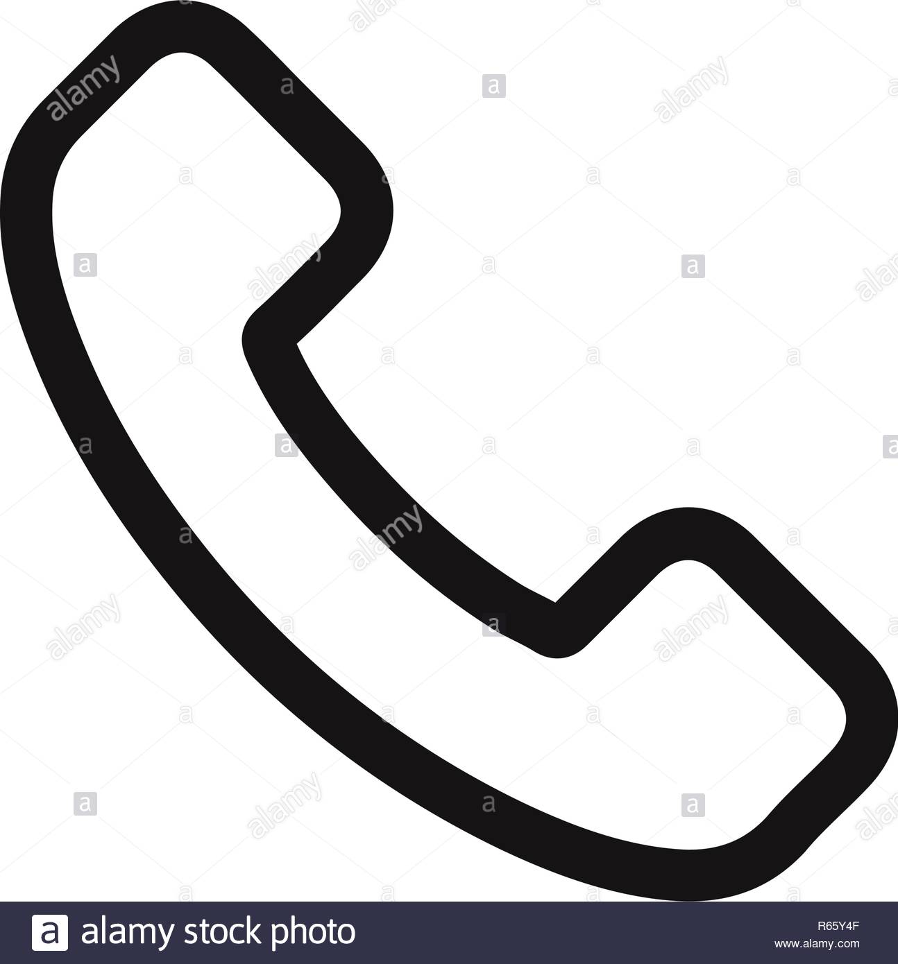 Flat Icon Phone Handset Icon Stockfotos & Flat Icon Phone Handset Icon ...