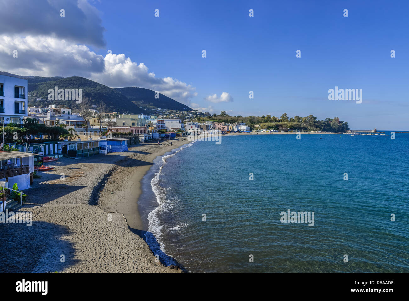 Sandstrand, Ischia Porto, Insel Ischia, Italien, dem Strand, Ischia ...