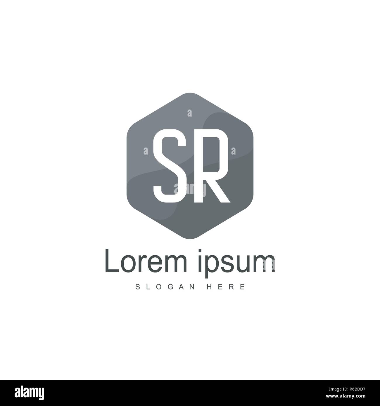 Initial SR Logo Vorlage. Minimalistische schreiben Logo Design Stock ...