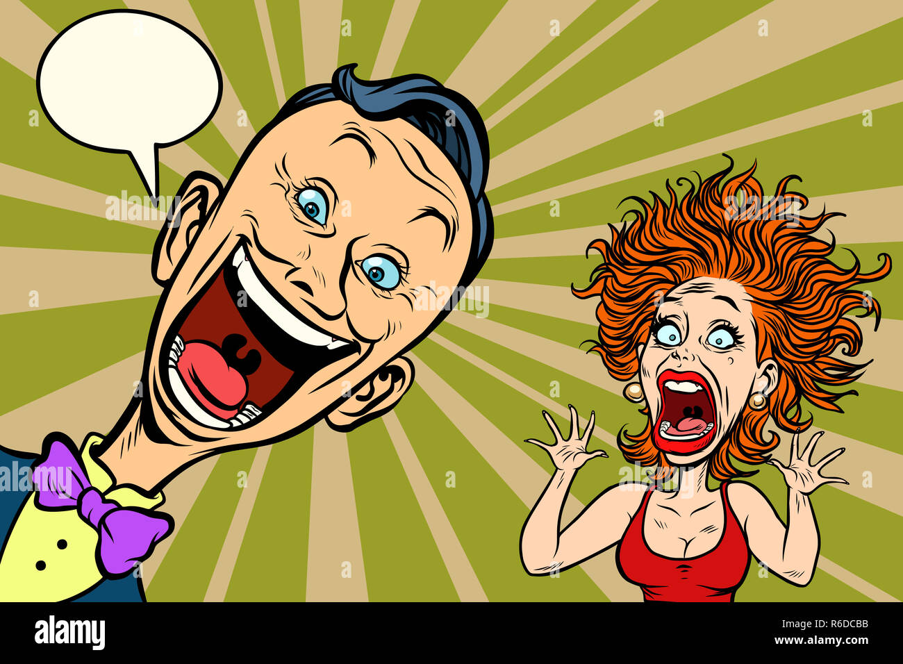 Comic cartoon pop art ängstliche frau -Fotos und -Bildmaterial in hoher ...