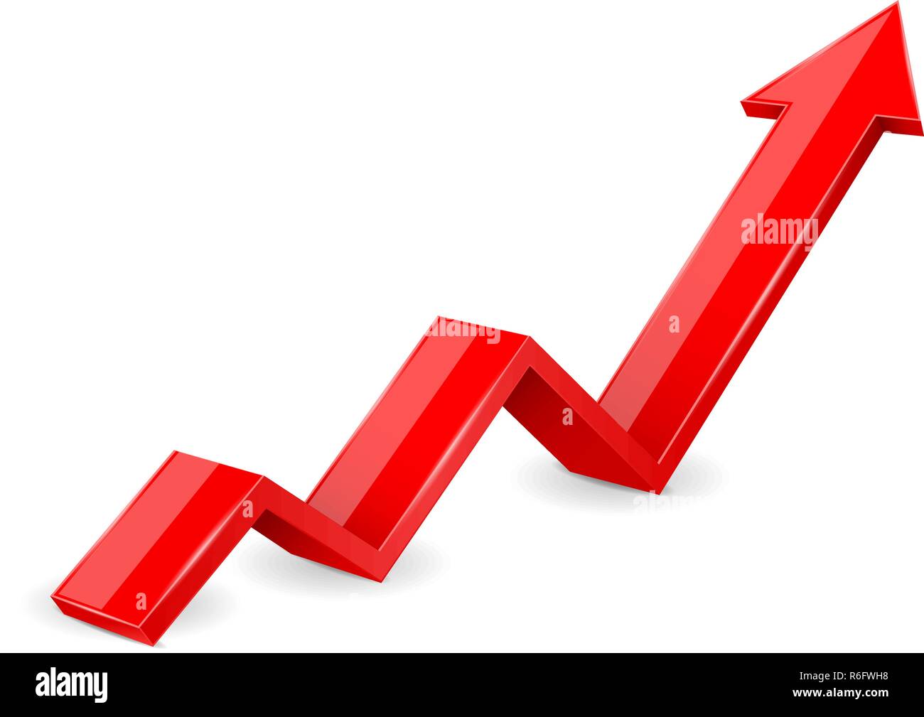 Roter Pfeil. 3D-Grafik, die Finanzielle Stock-Vektorgrafik - Alamy