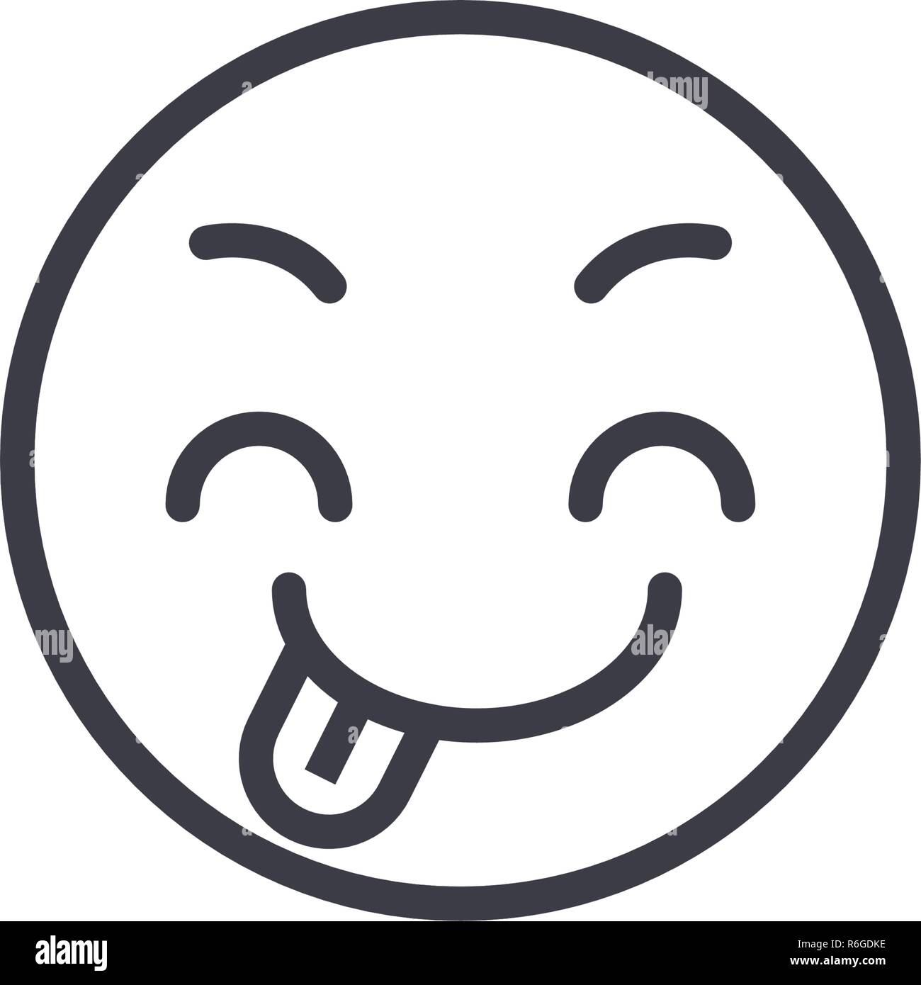 Tricky Emoji Concept Line editable Vector, Konzept-Symbol. Tricky Emoji ...