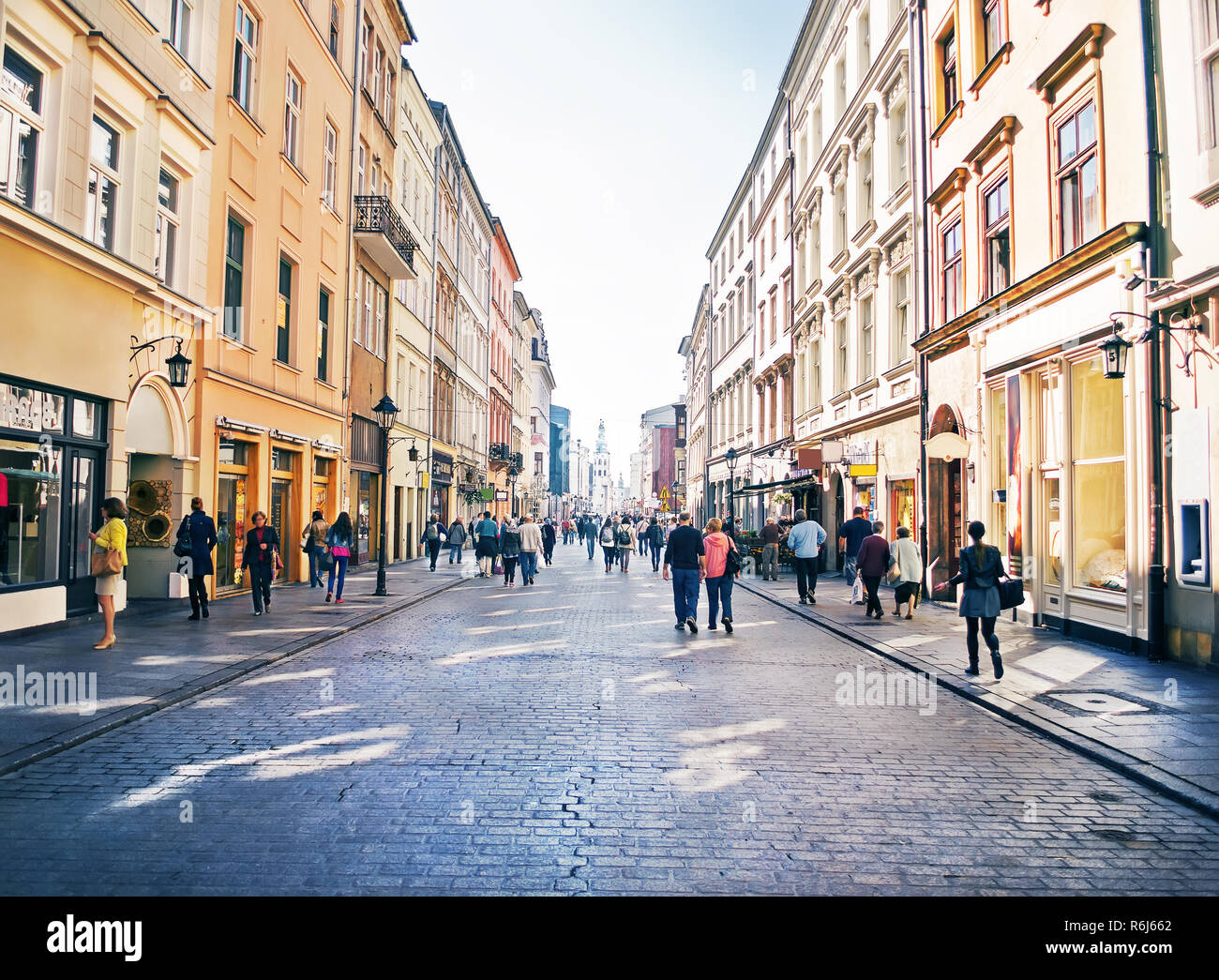 Krakau, Polen, 12. September: Leute geht durch Florianska ...