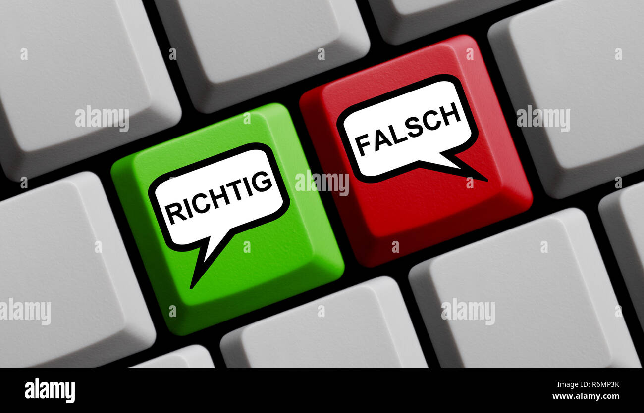 Falsch richtig -Fotos und -Bildmaterial in hoher Auflösung – Alamy
