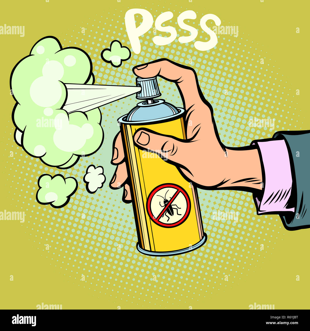 Insekten spray comic -Fotos und -Bildmaterial in hoher Auflösung – Alamy