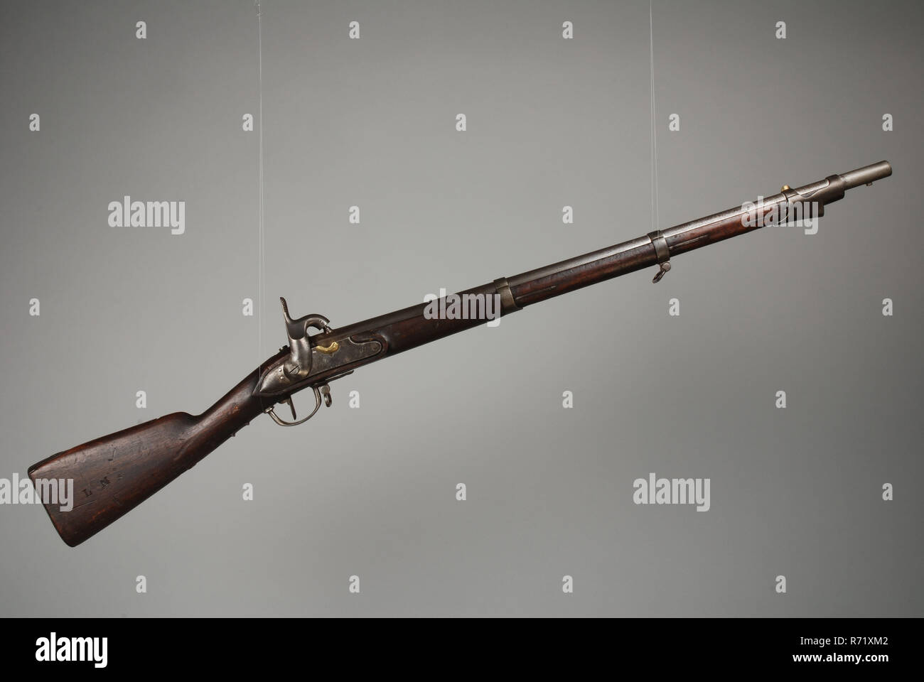 Sapper's Gewehr M 1815 oder Percussion gun mit ramrod und Bajonett, von ...