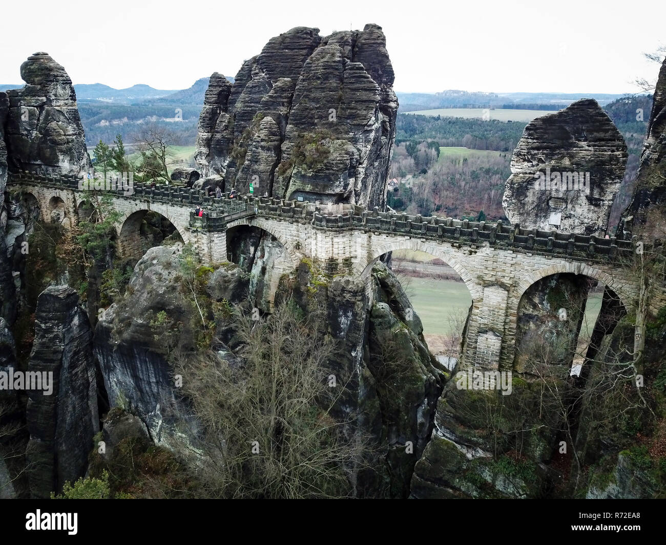 Berge, Felsen im Elbsandsteingebirge Stockfotografie - Alamy