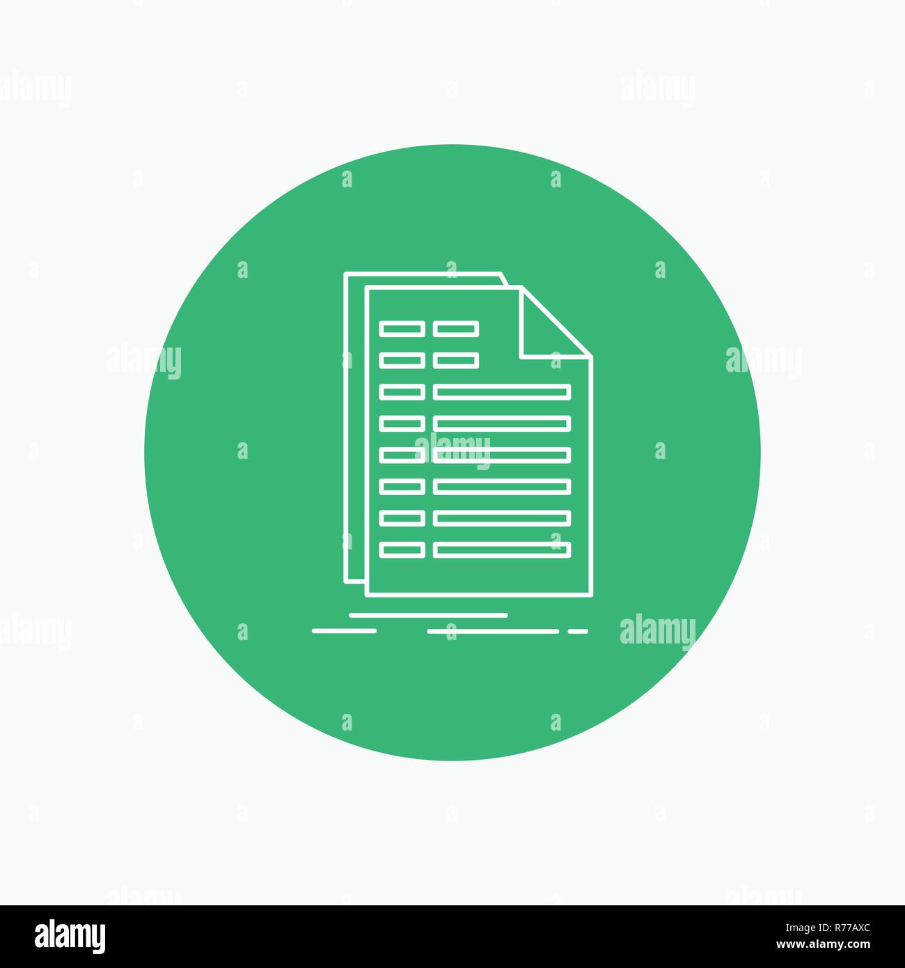 Bill, Excel, Datei, Rechnung, Erklärung der weißen Linie Symbol im ...