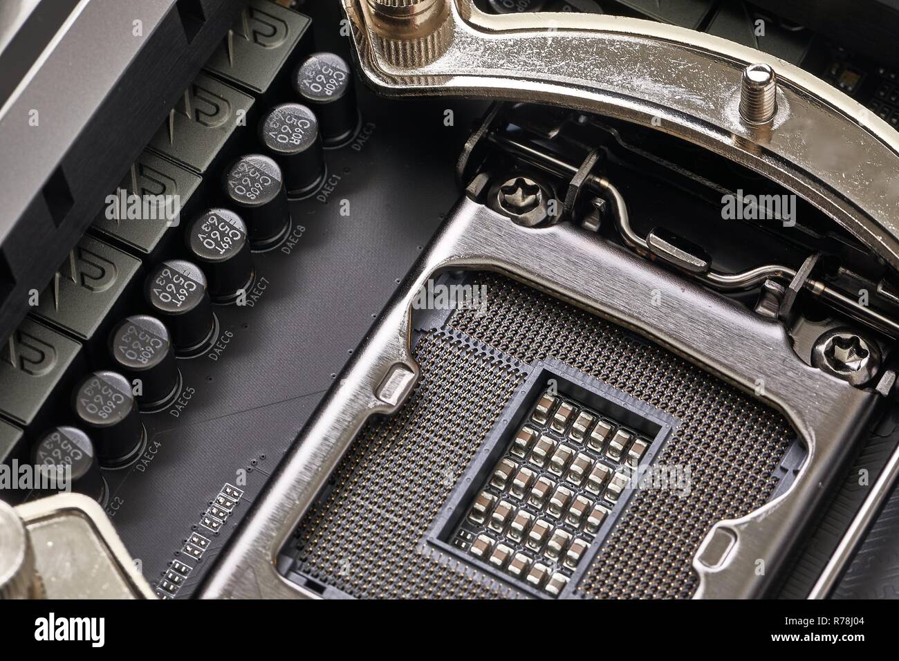 Macro closeup computer pcb motherboard -Fotos und -Bildmaterial in ...