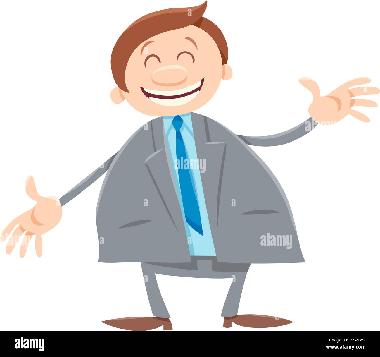 Happy businessman cartoon illustration Stock-Vektorgrafiken kaufen - Alamy
