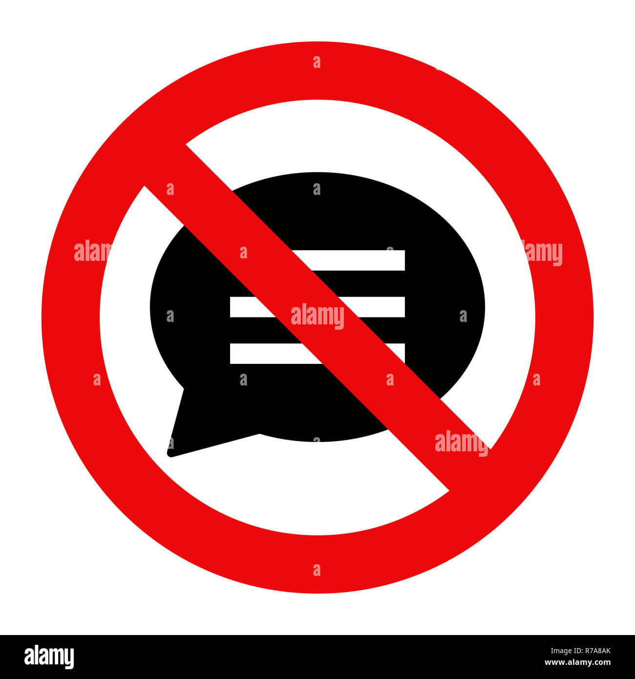 Das sprechen verbieten -Fotos und -Bildmaterial in hoher Auflösung – Alamy