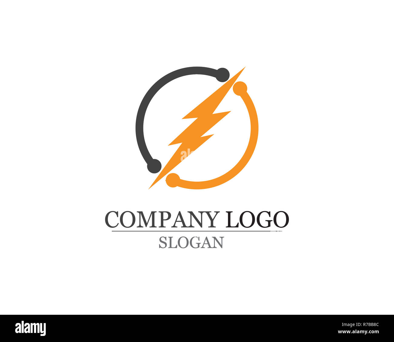 Blitz logo vorlage Ausgeschnittene Stockfotos und -bilder - Alamy