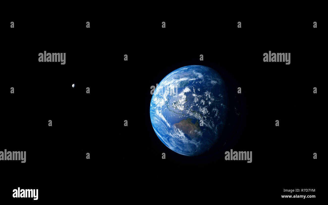 Earth and moon -Fotos und -Bildmaterial in hoher Auflösung – Alamy