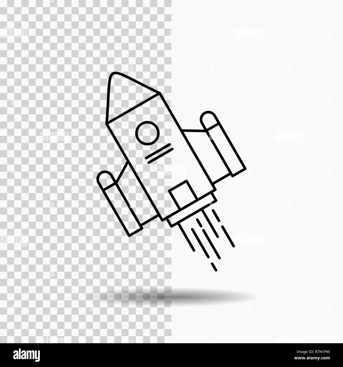 Raumschiff, Shuttle, Space, Rakete, starten Symbol Leitung auf ...