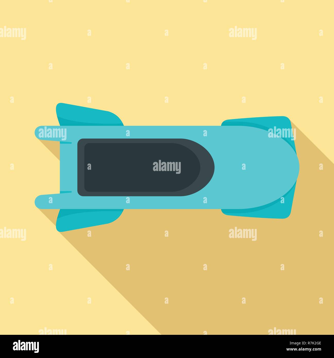 Ansicht von oben Bob Symbol. Flache Abbildung: Ansicht von oben Bob ...