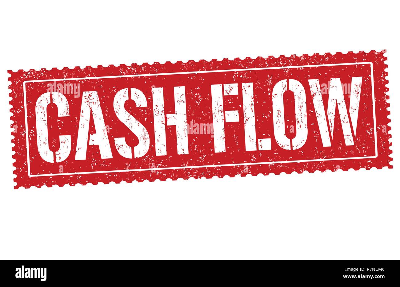 Cash flow Zeichen oder Stempel auf weißem Hintergrund, Vector ...
