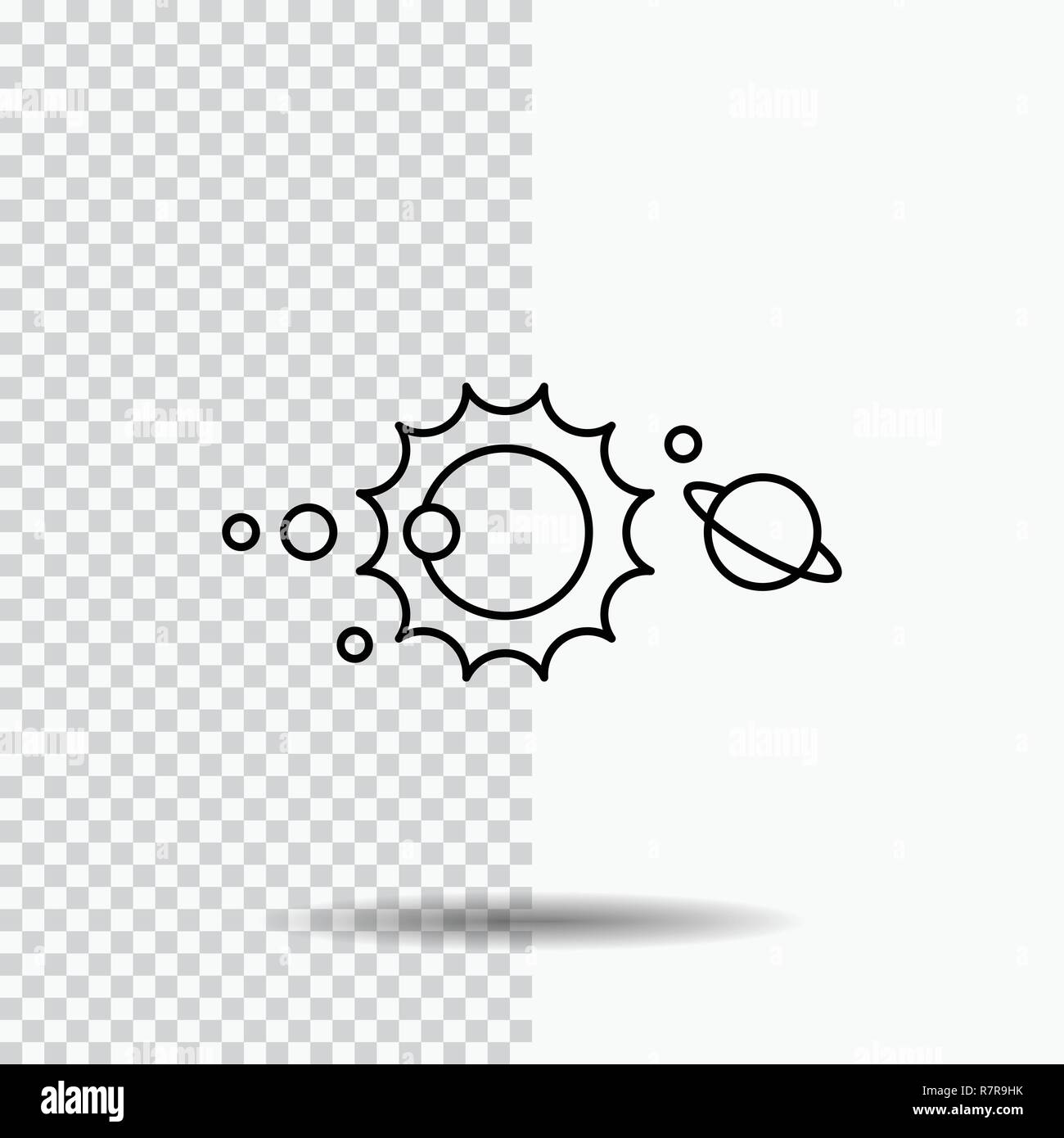 Solar, System, Universum, Sonnensystem, Astronomie Symbol Leitung auf ...