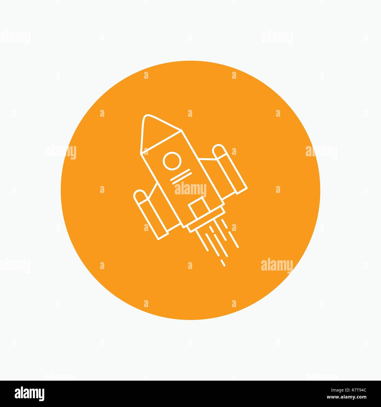 Raumschiff, Shuttle, Space, eine Rakete, eine weiße Linie starten ...