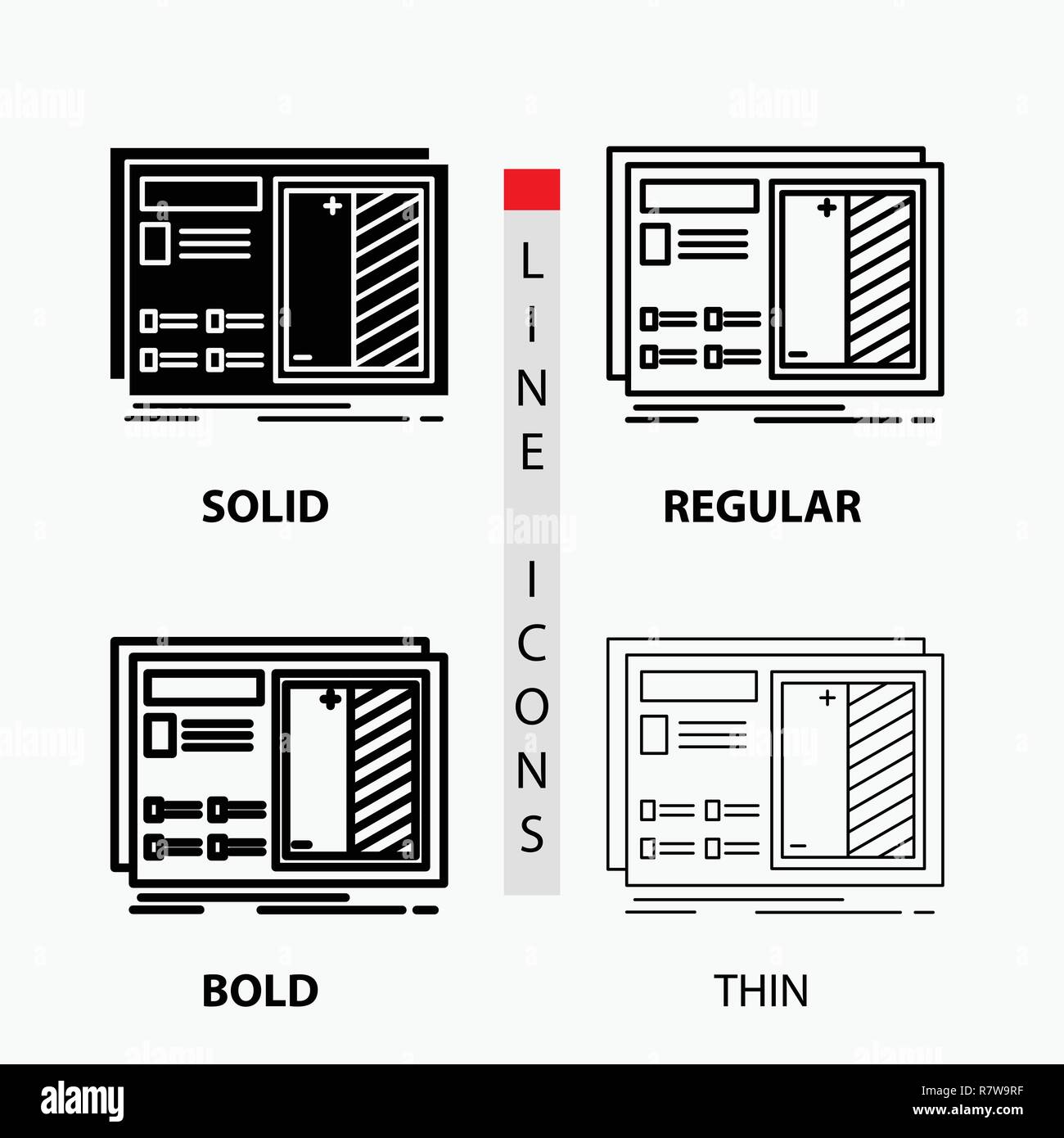 Entwurf, Design, Zeichnung, Plan, Prototyp Symbol in Thin, Regular ...