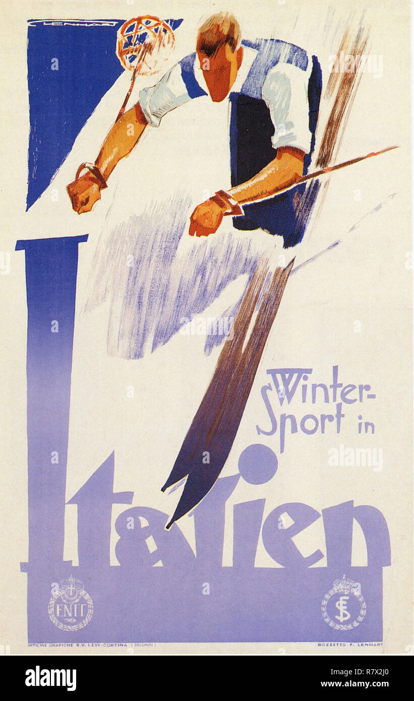 Skiing winter sport poster -Fotos und -Bildmaterial in hoher Auflösung ...